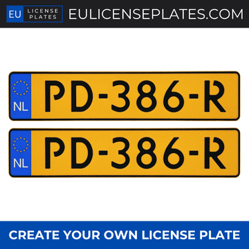 Custom European License Plates – Italian, Austrian, Dutch and Belgian